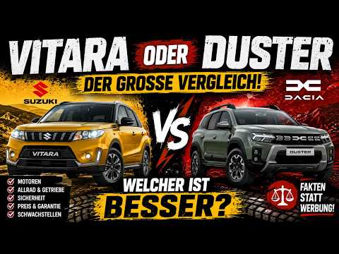 Suzuki Vitara oder Dacia Duster? Der große Vergleich – Welcher ist besser?