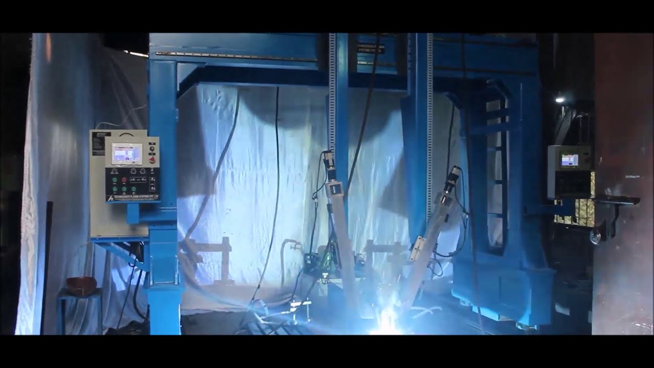 Gantry MIG welding system for welding I / H beams - YouTube