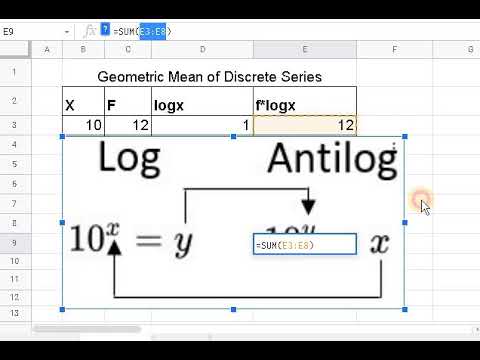 Geometric Mean of Discrete Series Example | Excel | C++ Code - YouTube