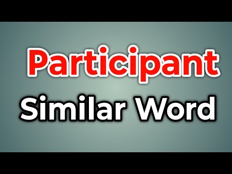Participant Similar Word || Synonyms of Participant | Words Tube - YouTube
