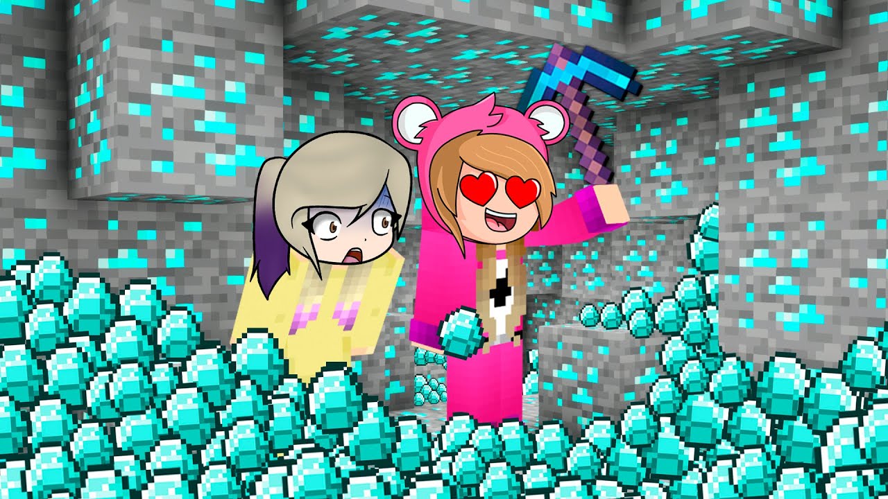 Minecraft pero los DROPS se MULTIPLICAN 💎💎 MINECRAFT LYNA Y ELA - YouTube