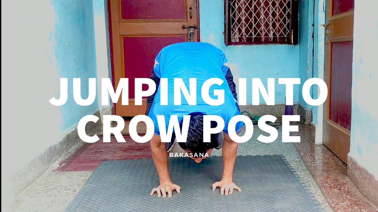 Jumping into crow pose| Bakasana – Crow Pose | Crow pose Progression ...