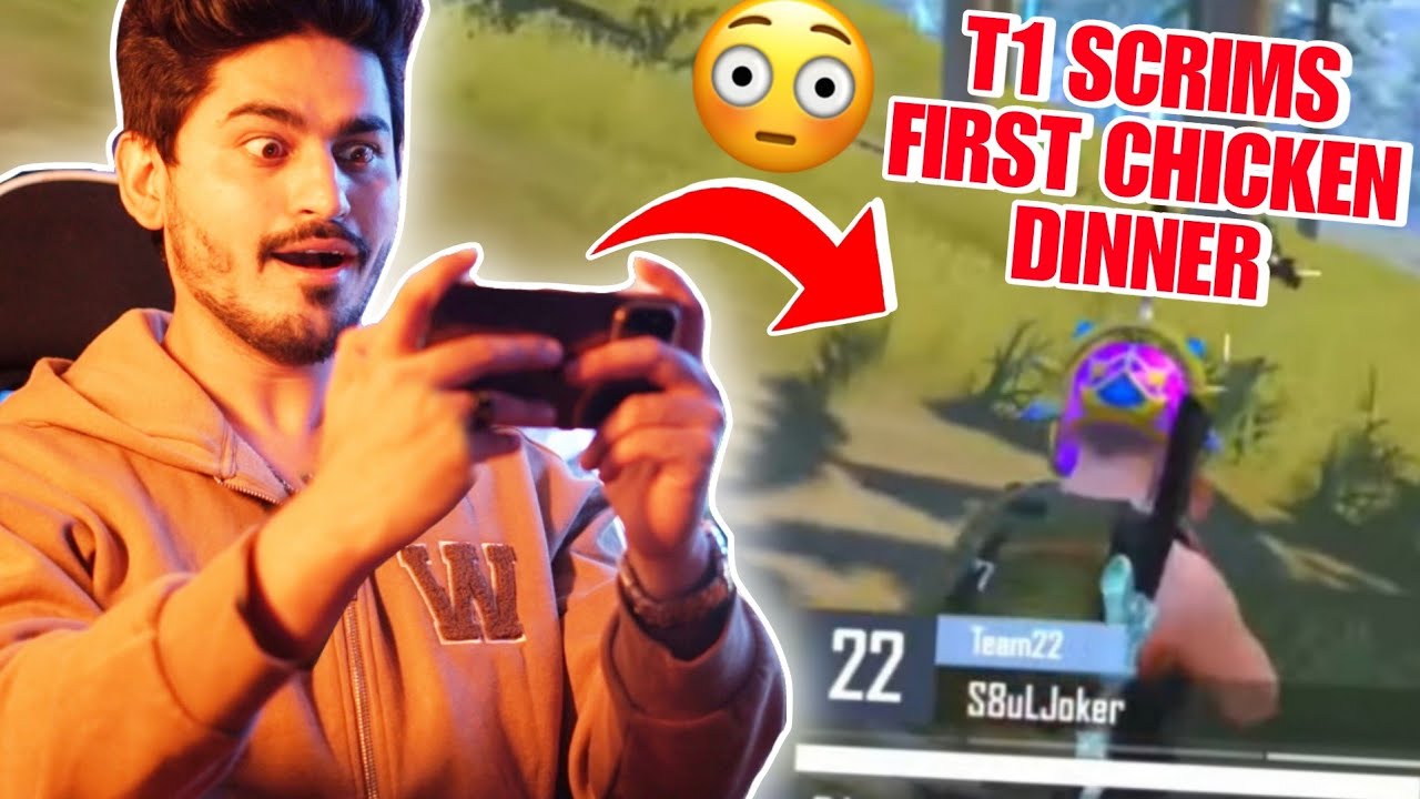 Joker First Chicken Dinner In T1 Lobby!!😱 *EPIC REACTION*🤣 - YouTube