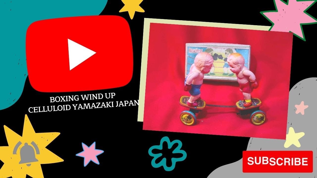 BOXING WIND UP CELLULOID JAPAN - YouTube