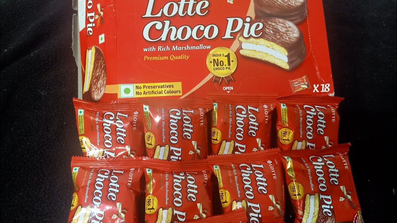Lotte choco pie with rich marshmallow premium quality for kids toys ...