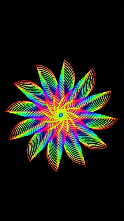 Flowers 🌺 animation using python turtle graphics #shorts #trending #python #coding #graphics # ...