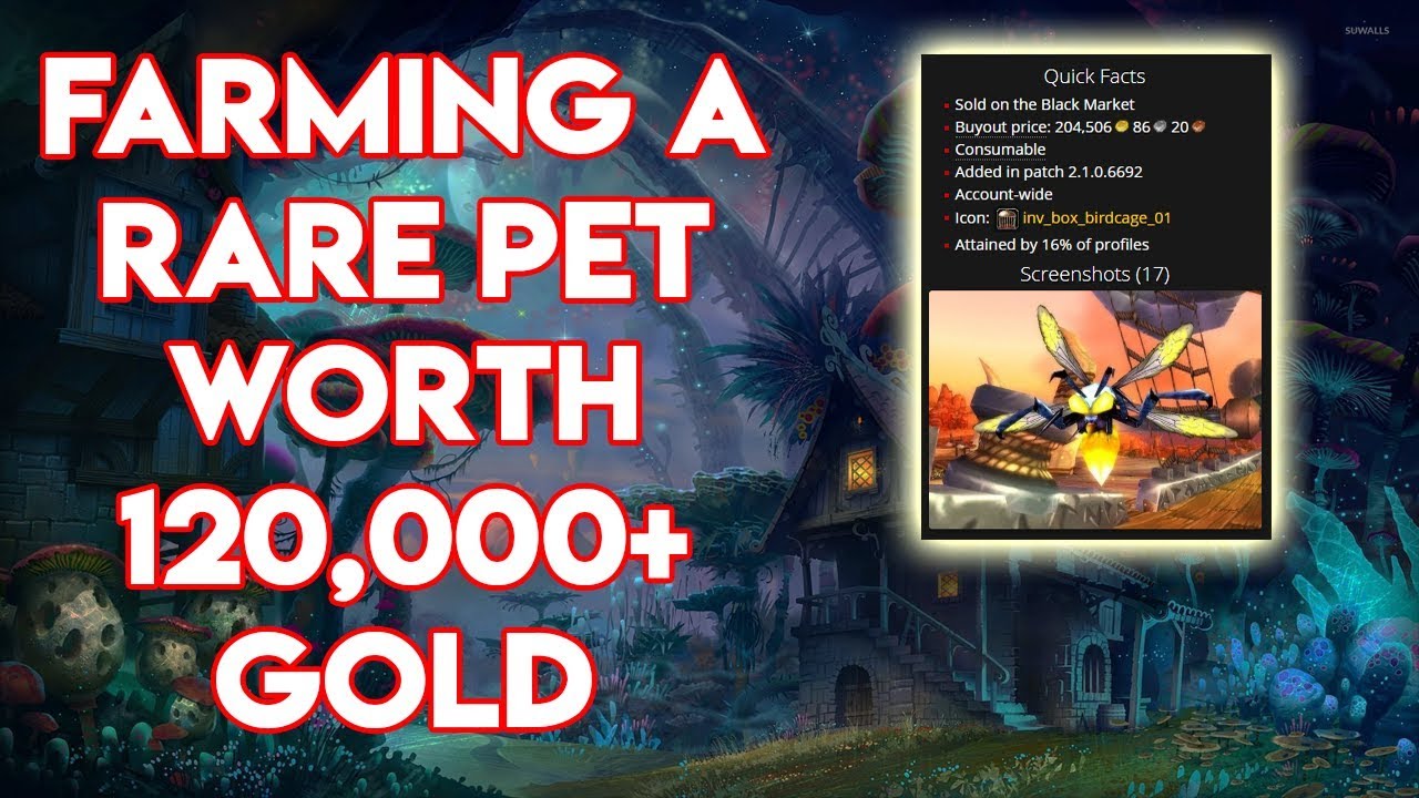 World Of Warcraft How To Farm The Rare Drop The Captured Firefly Worth ...