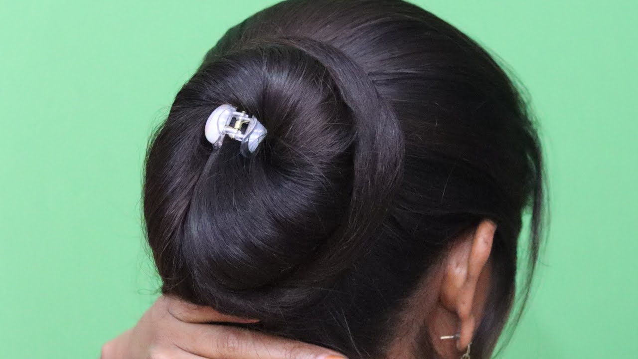 Very easy and simple juda hairstyle for long hair style girl | juda bun ...