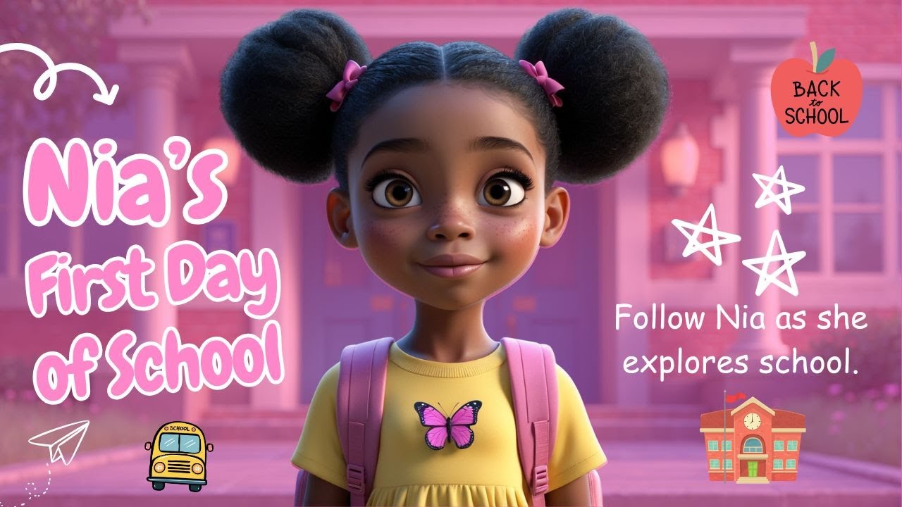 Nia’s First Day of School | Black cartoons | Kids cartoons | African ...