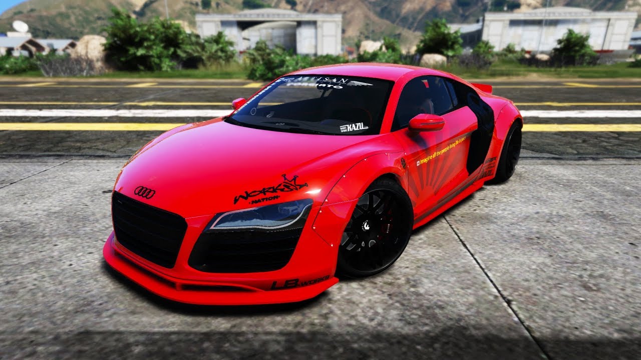 GTA 5 - Audi R8 v10 Liberty Walk Walk-around & Customization Trailer ...
