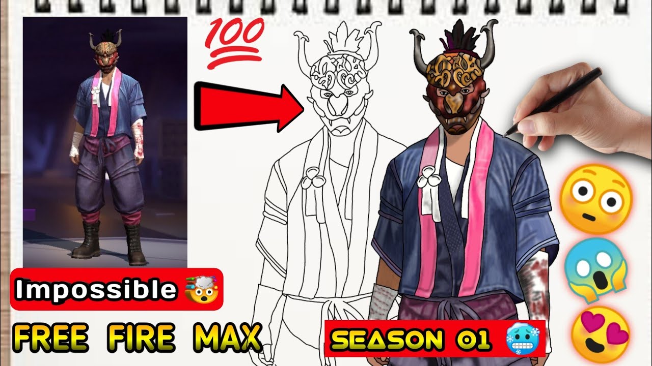 Sakura Bundle 🤯 Drawing | Free Fire Sakura 🔥 Bundle |Free Fire Drawing ...