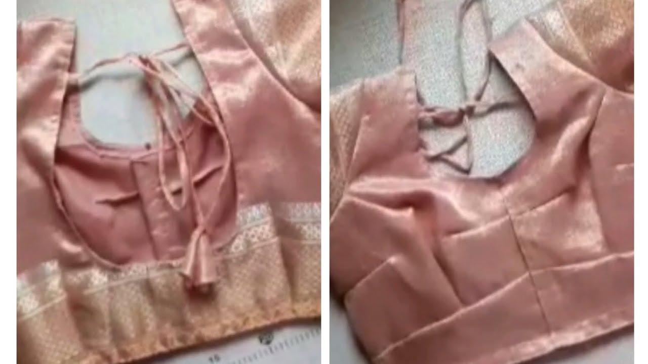 Matka neck blouse cutting and stitching. Matka neck blouse design ...