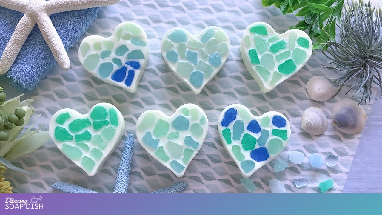 Sea Glass Mosaic Soap Tutorial / August 2023 Mosaic Soap Challenge ...