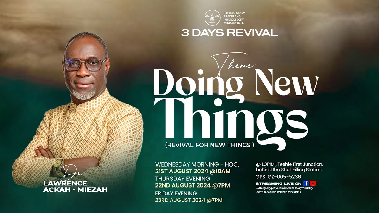 Revival For New Things || Day 1:- Doing New Things || 21/08/2024. - YouTube