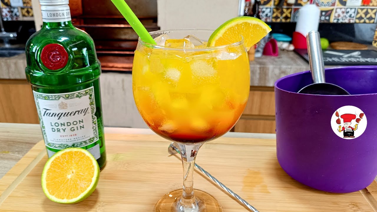 Como Fazer Gin Tônica de Laranja Sunrise Drink Perfeito - YouTube