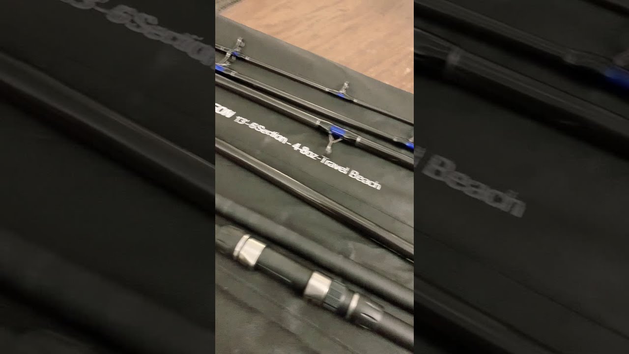 Bison 13' 4-8oz 6 Section Travel Beachcaster Surf Sea Fishing Rod - YouTube