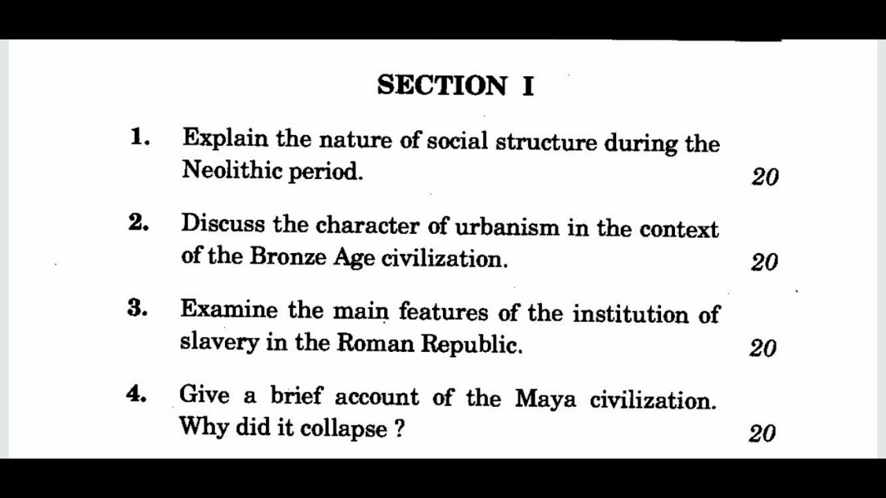 IGNOU MHI-01 ANCIENT AND MEDIEVAL SOCIETIES, M.A HISTORY, PREVIOUS YEAR ...