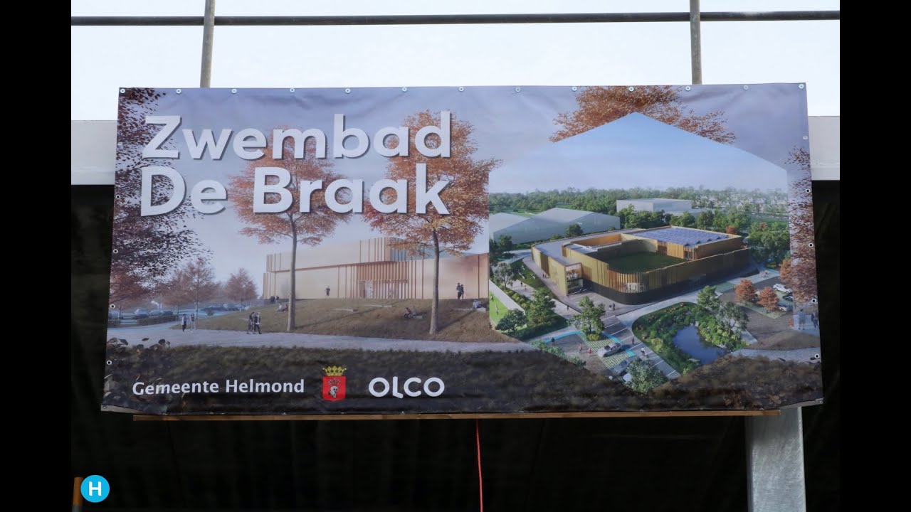 Hoogste punt van nieuw Helmonds zwembad bereikt | Helmond - YouTube