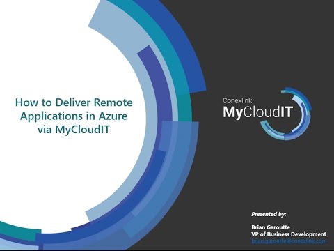 MyCloudIT: Deploy Remote Applications in Azure Cloud - YouTube