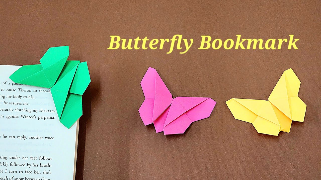 origami, Butterfly Bookmarks, origami Butterfly, easy,corner bookmarks ...