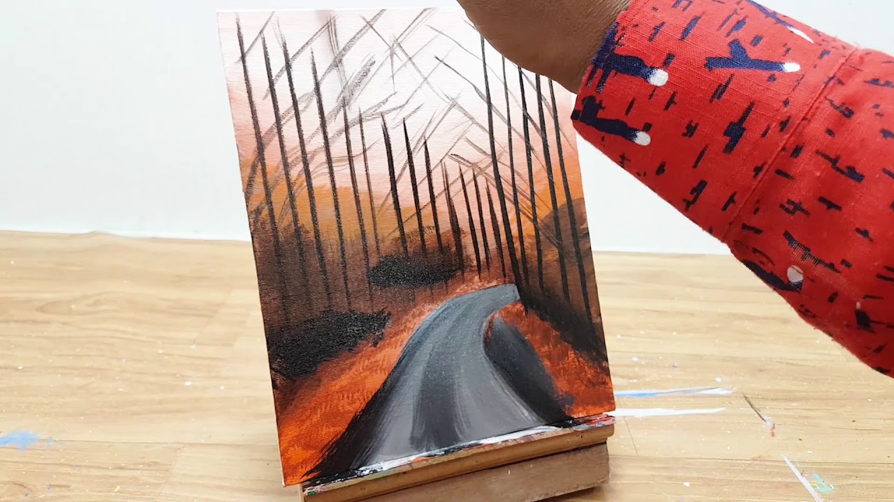 Acrylic Painting For Beginners | Abstract Acrylic Art tutorial - YouTube