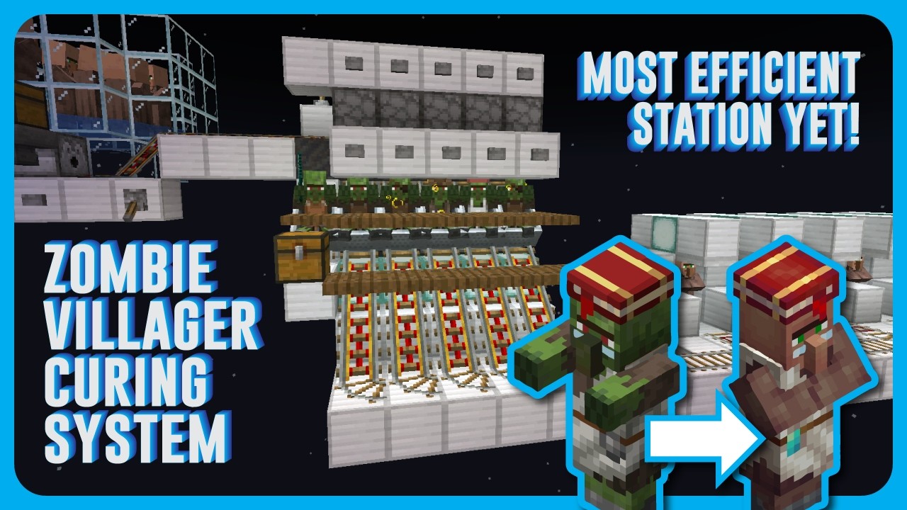 Ultimate Minecraft Zombie Villager Curing Station FAST + EASY! - YouTube