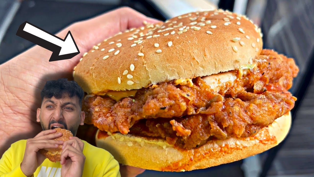 They all told me to try this SPICY CHICKEN BURGER! - YouTube