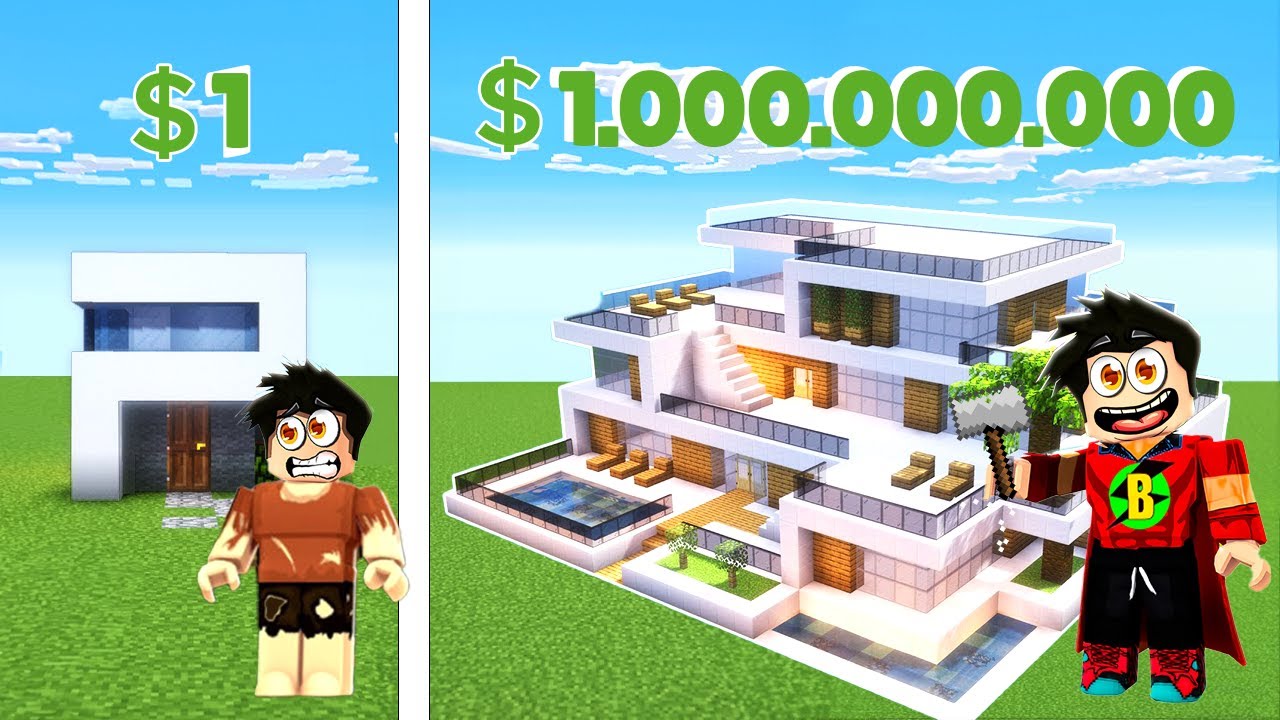 MİNECRAFT EVİ YAPTIM 🚀 Roblox Click To Build Simulator - YouTube
