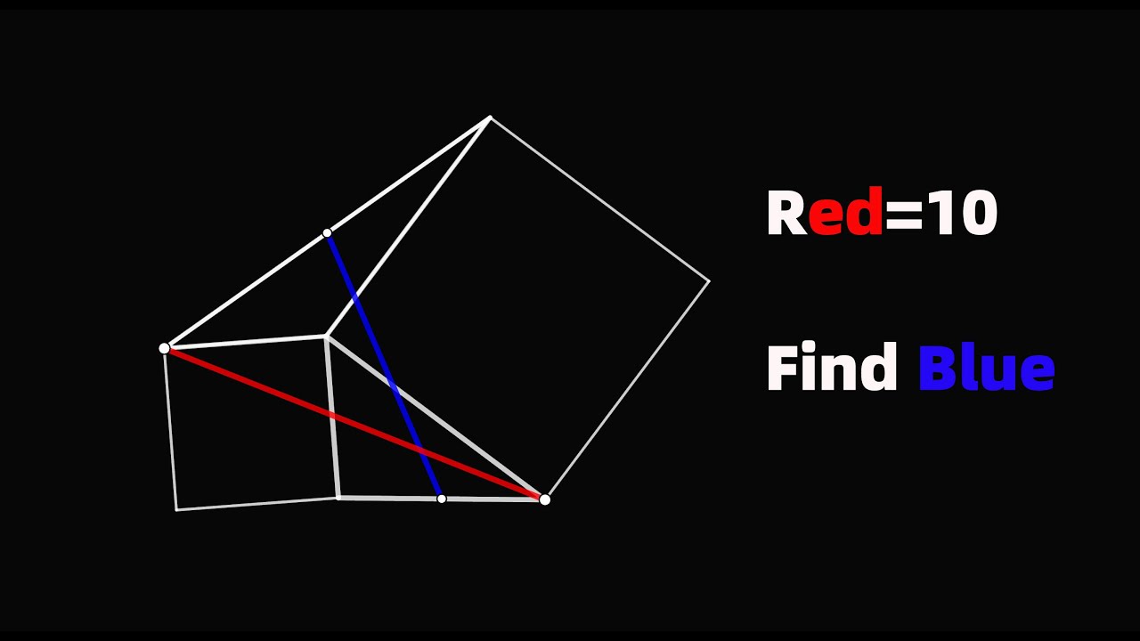 Can you find the value of segment BLUE? | a nice geometry problem ...