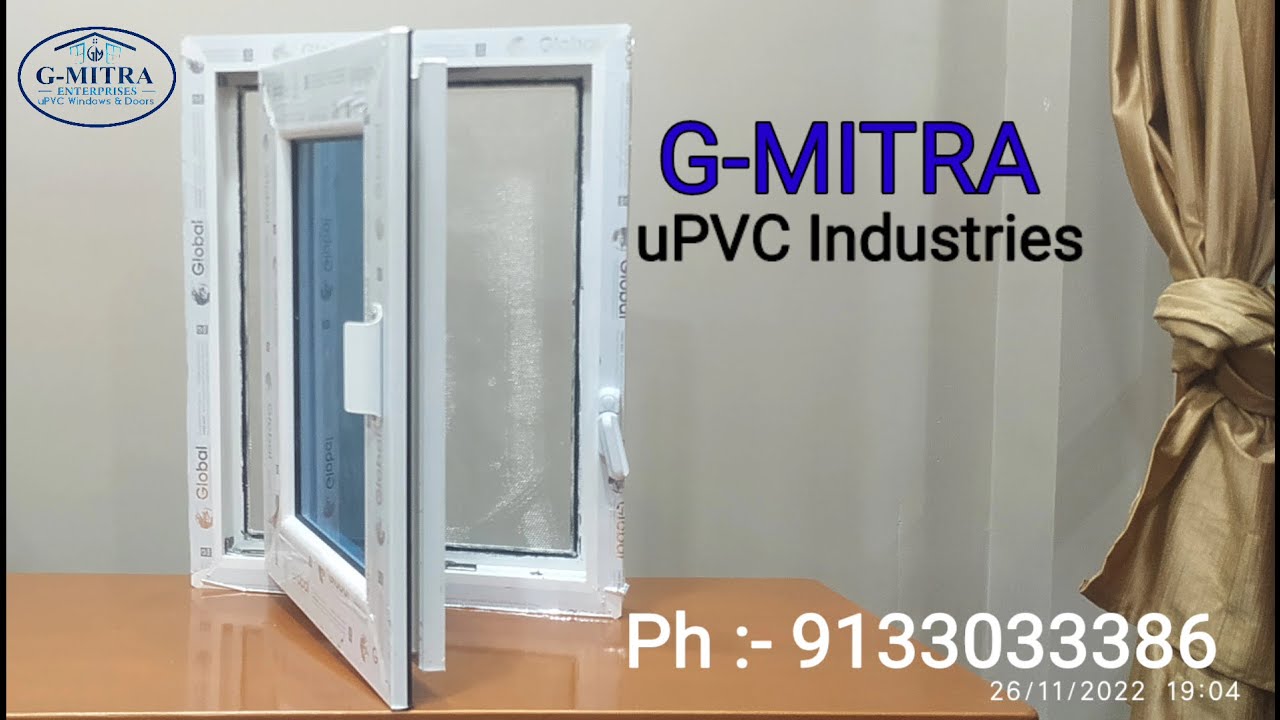 Casement Window with Mesh / G Mitra uPVC Windows / Open type uPVC ...