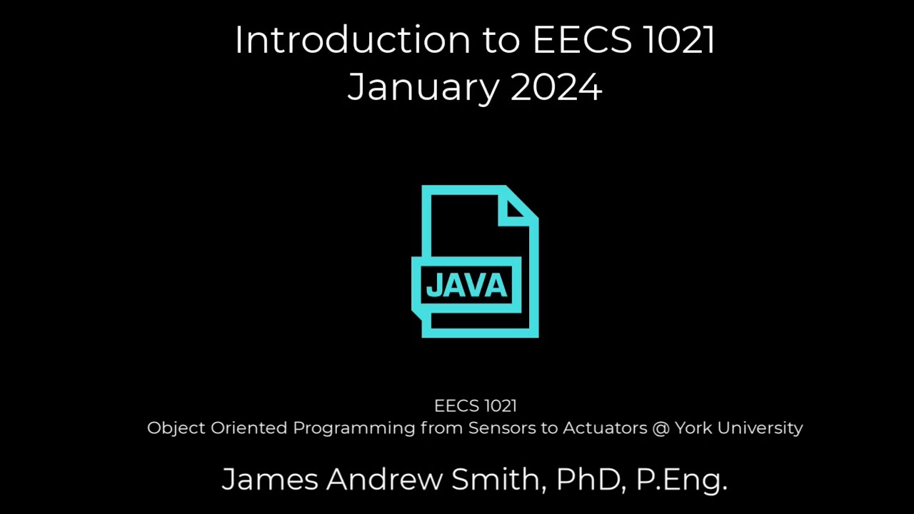 Introduction to EECS 1021 (Jan 2024) - YouTube