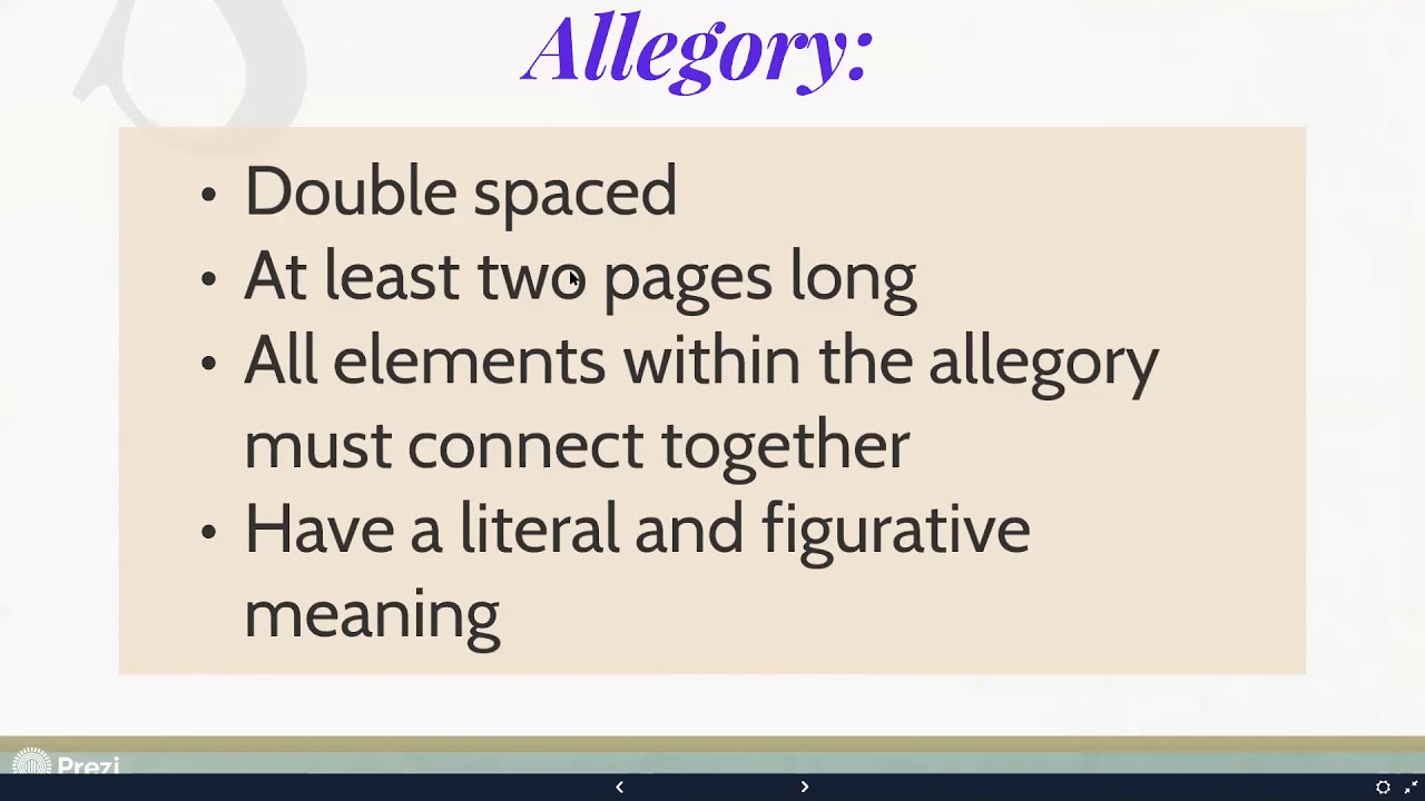 GRADE 12 UNIT 5 ALLEGORY LITERARY FORMS - YouTube