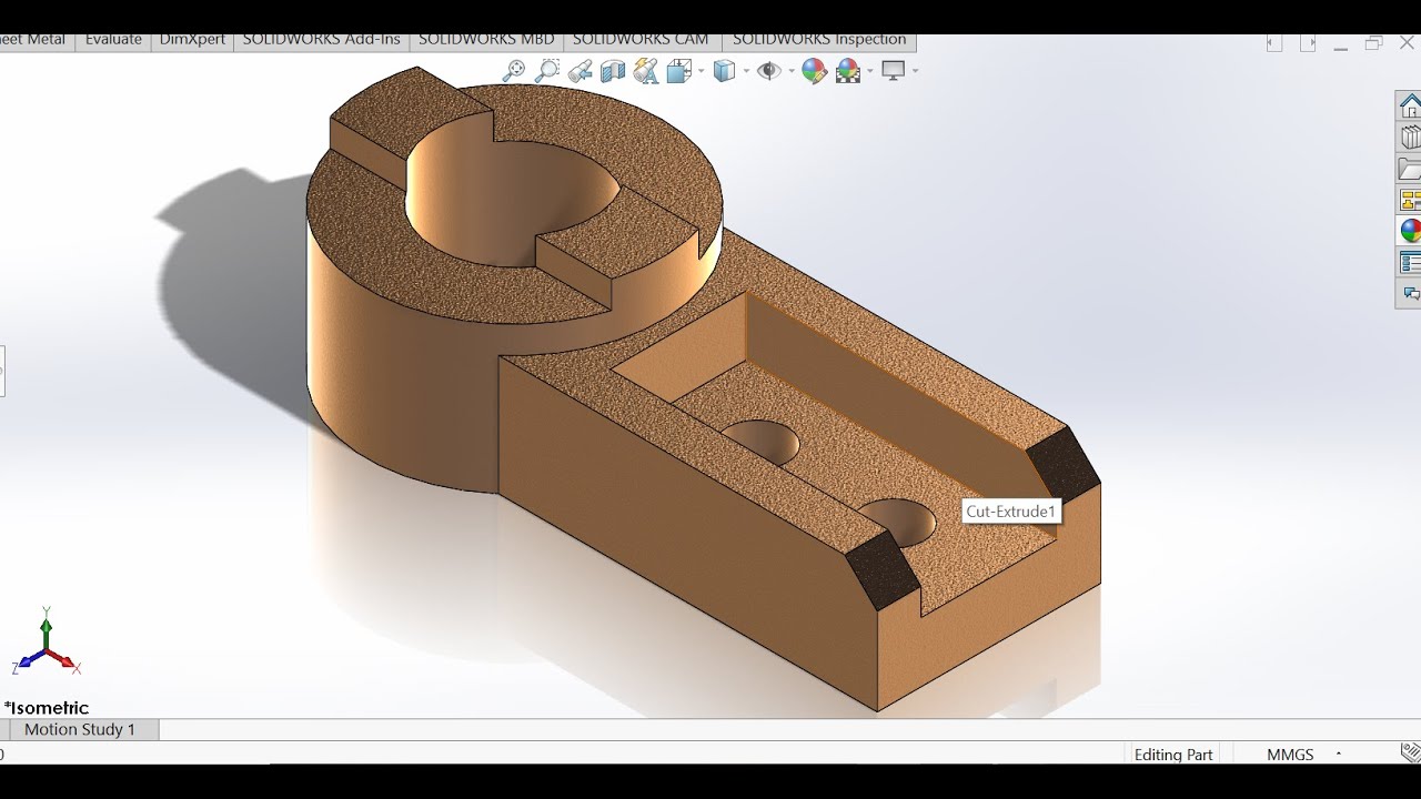 lever hub solidworks tutorial part 25 - YouTube