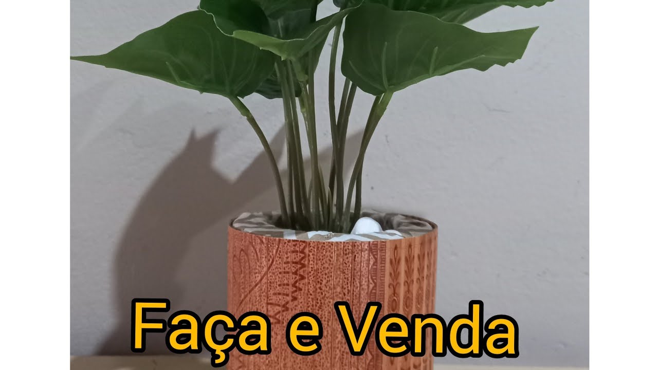 Como fazer cachepo rolo de papelao #diy - YouTube