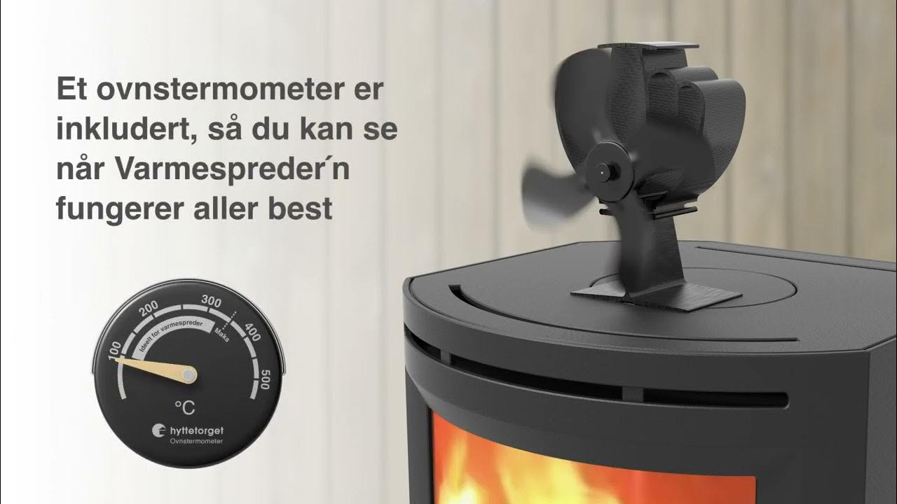 Varmespreder'n - vifte til vedovn - YouTube