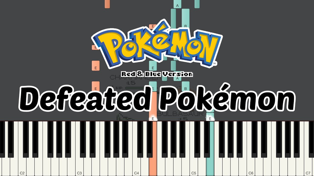 Defeated Wild Pokémon Theme (Pokémon Red/Blue) - Piano Tutorial ...