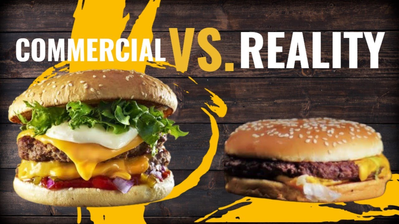 Commercial Food VS. Reality - YouTube