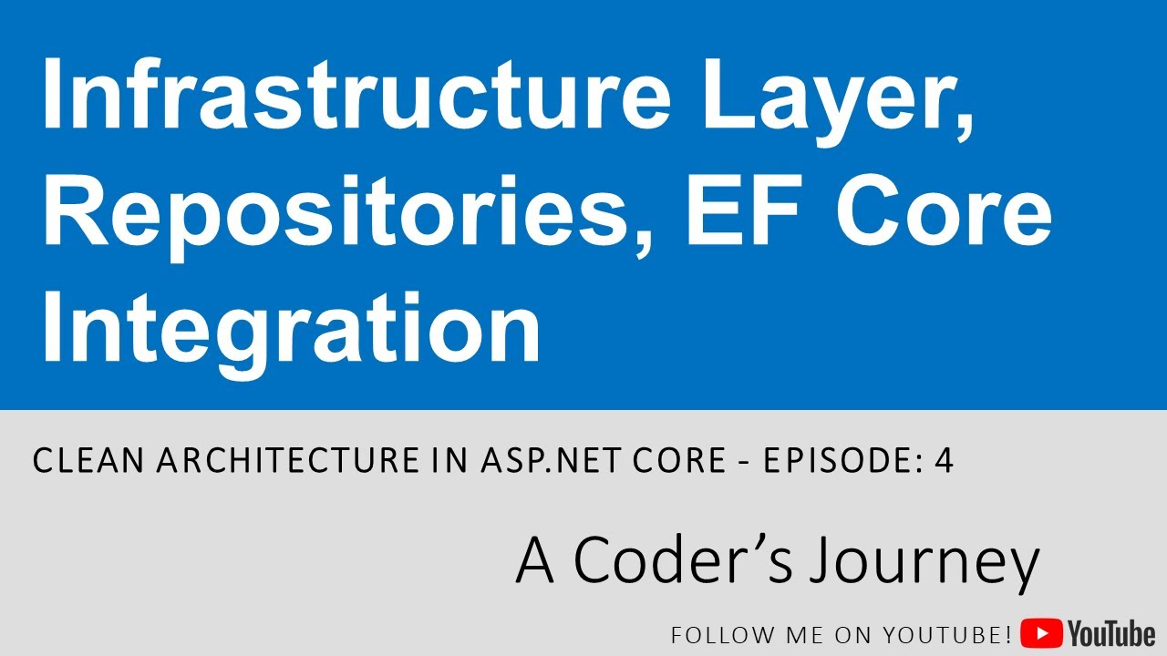 Clean Architecture in ASP.NET Core #4 - Infrastructure Layer ...
