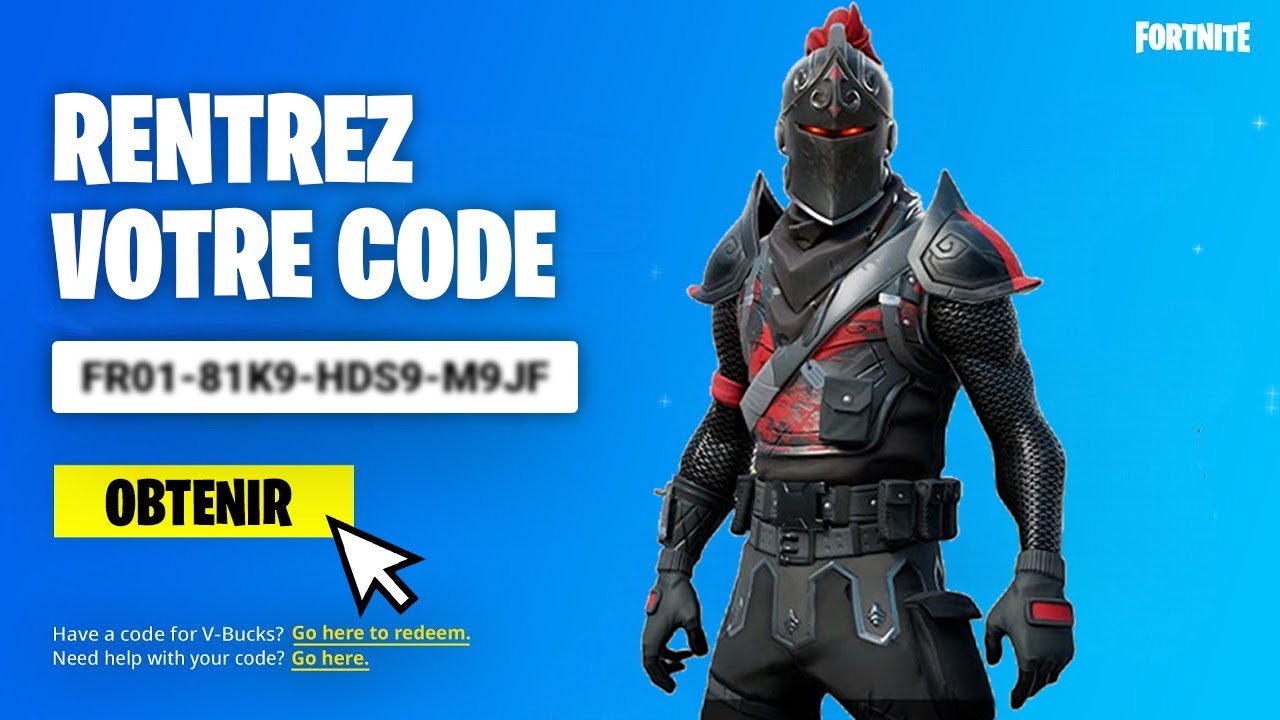 Comment avoir le Skin Chevalier Noir Gratuitement Dans Fortnite ! - YouTube