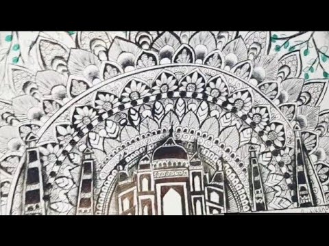 Mandala art / Taj mahal/Sudiksha. - YouTube