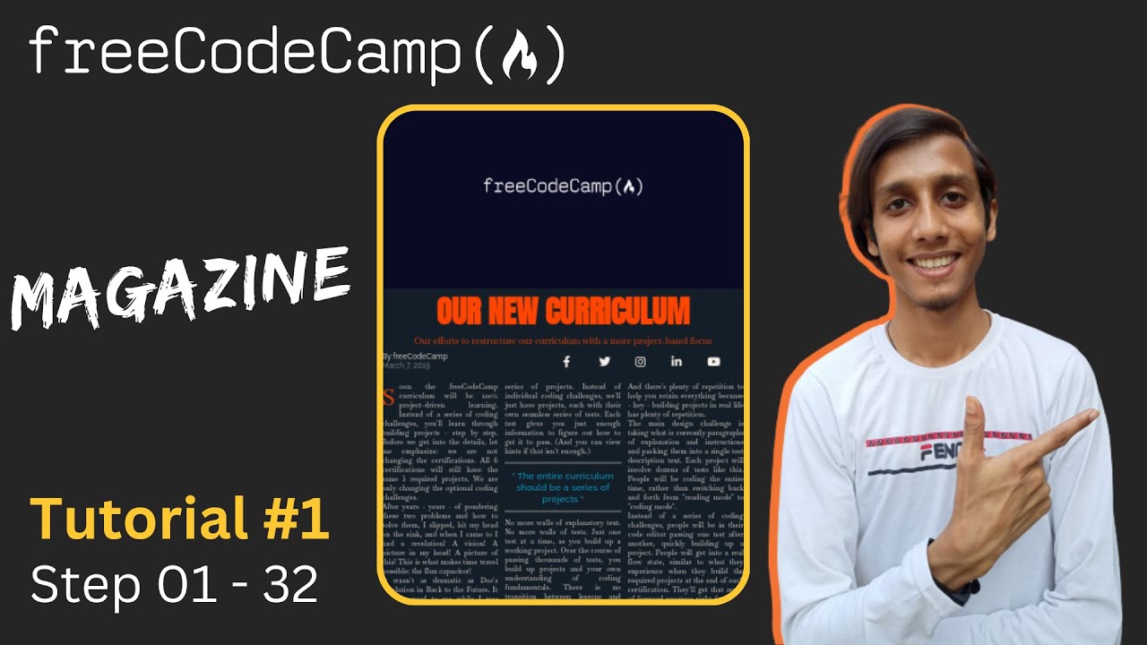 Magazine Tutorial 1 Step 01 32 Freecodecamp Youtube