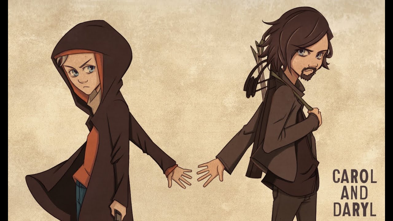 carol and daryl (wolf) fanart - YouTube