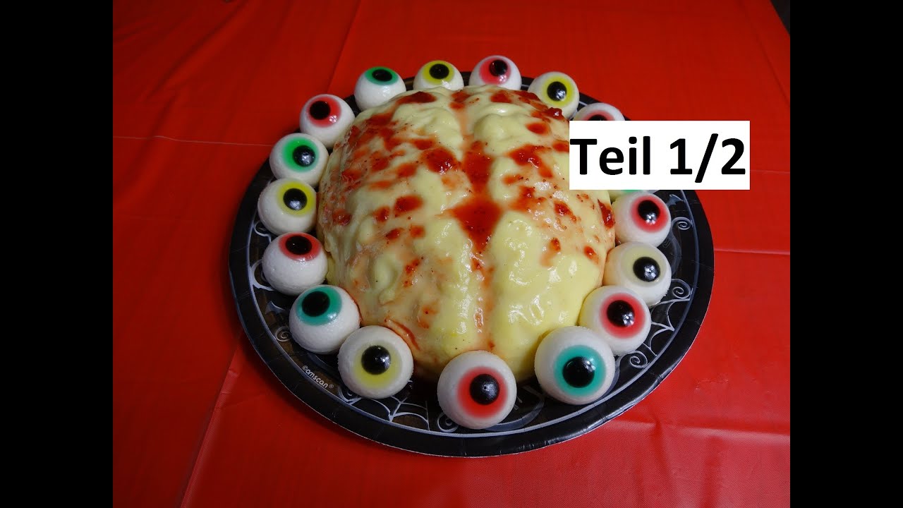 "GEHIRN-PUDDING SELBER MACHEN / HOW TO MAKE BRAIN PUDDING" -Halloween ...