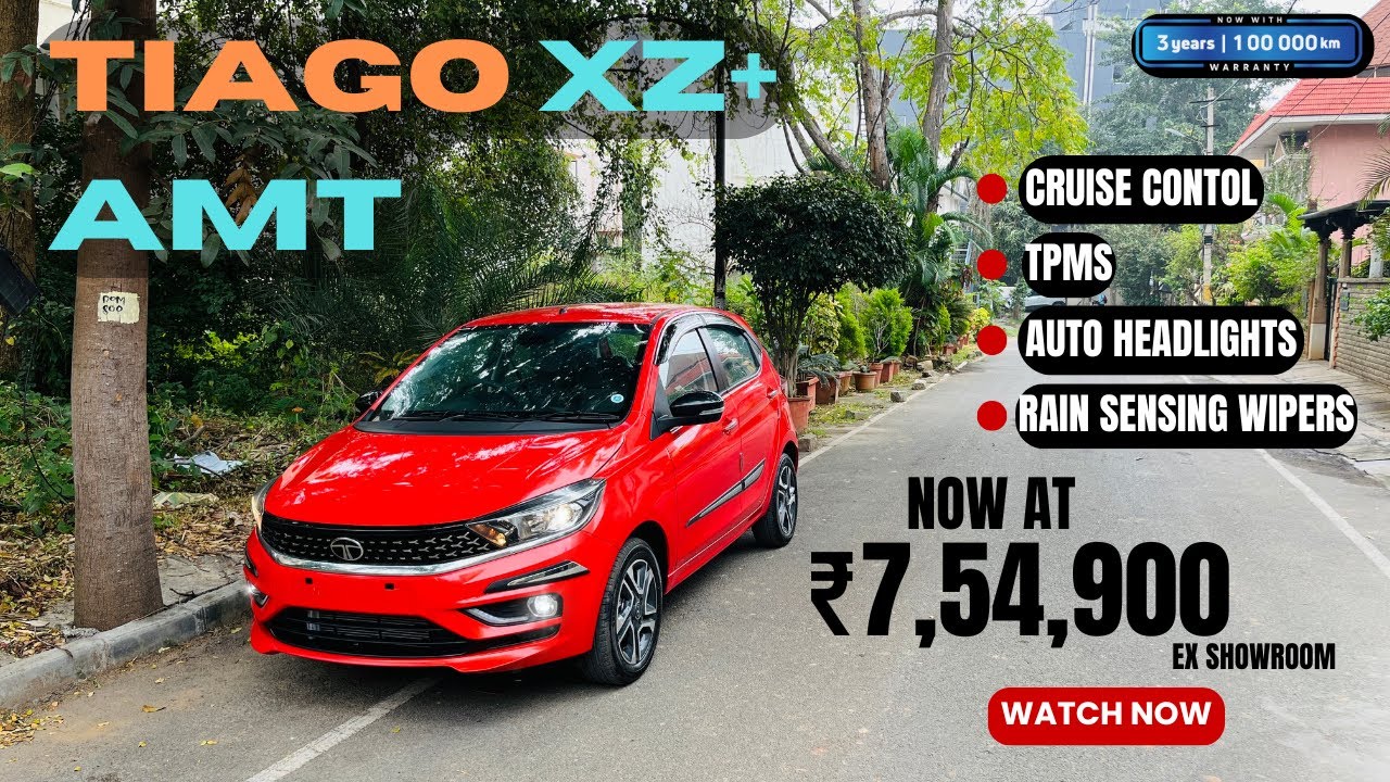 What Makes the TATA TIAGO XZA+ FLAME RED AMT So Special?🤔 AT ₹7,57,900 ...