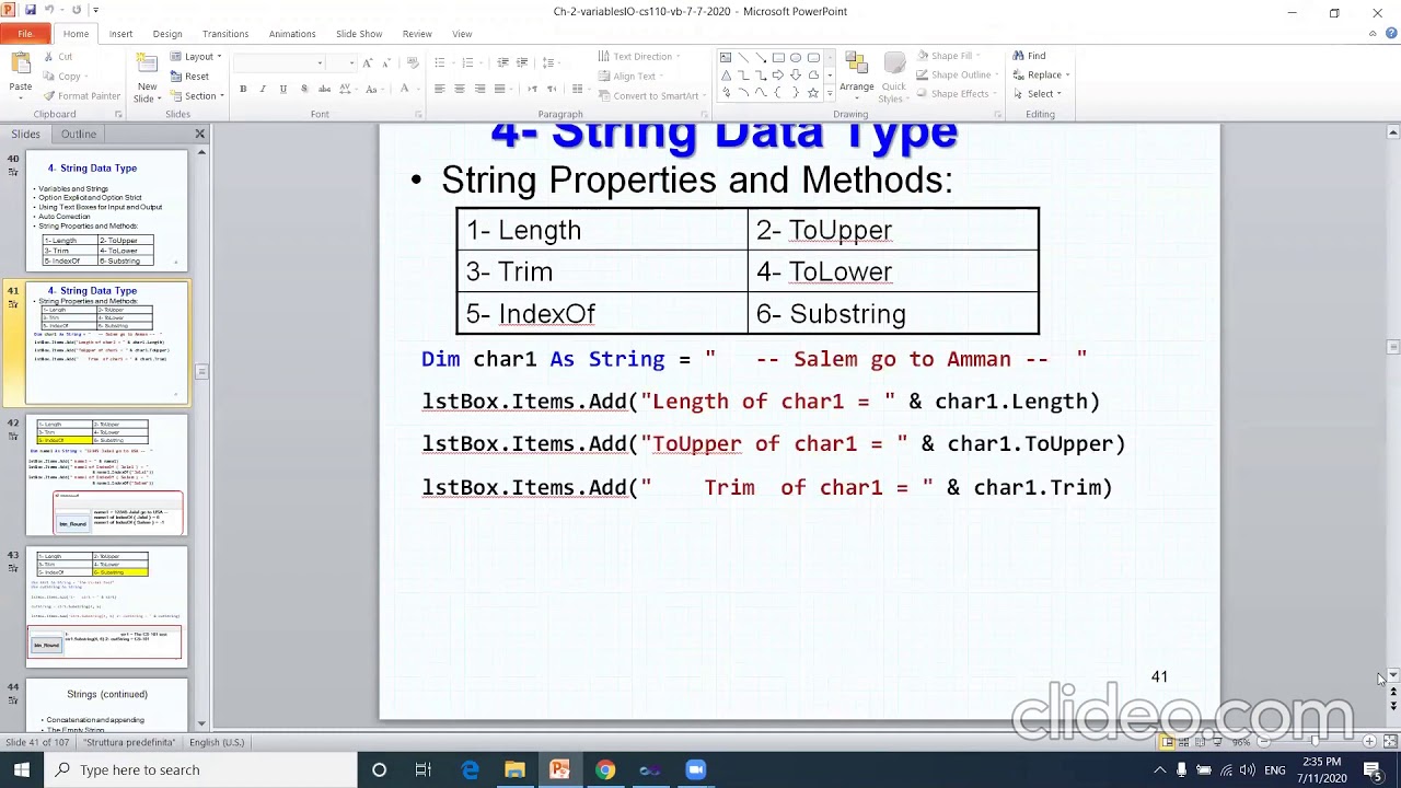 cs110 vb ch2 lec2 BasimaHani - YouTube