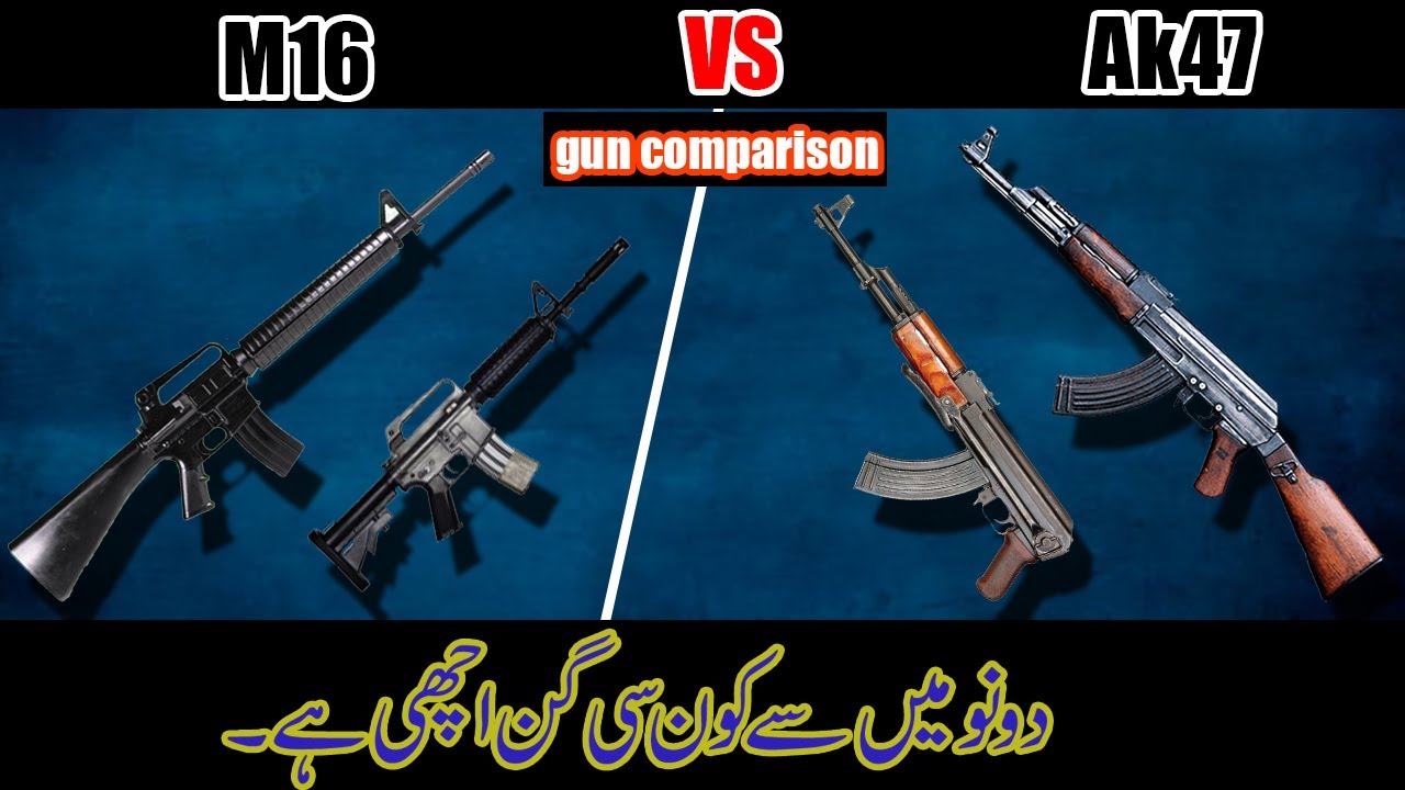 Ak47 vs M16 gun comparison / Ak47 vs m16 power / Arbab arms - YouTube