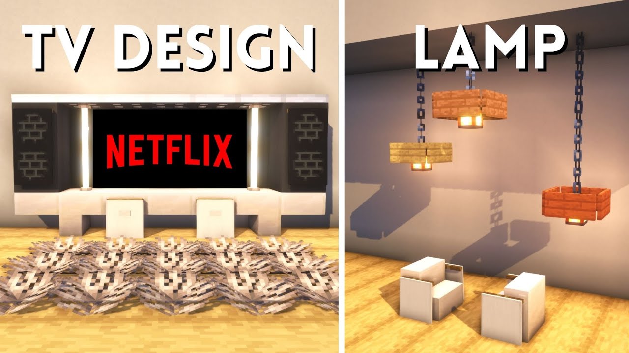 Minecraft | 10+ Modern Living Room Design Ideas! - YouTube