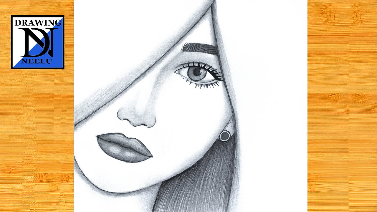 How to draw a Girl Face -Pencil sketch || Girl drawing for beginner ...