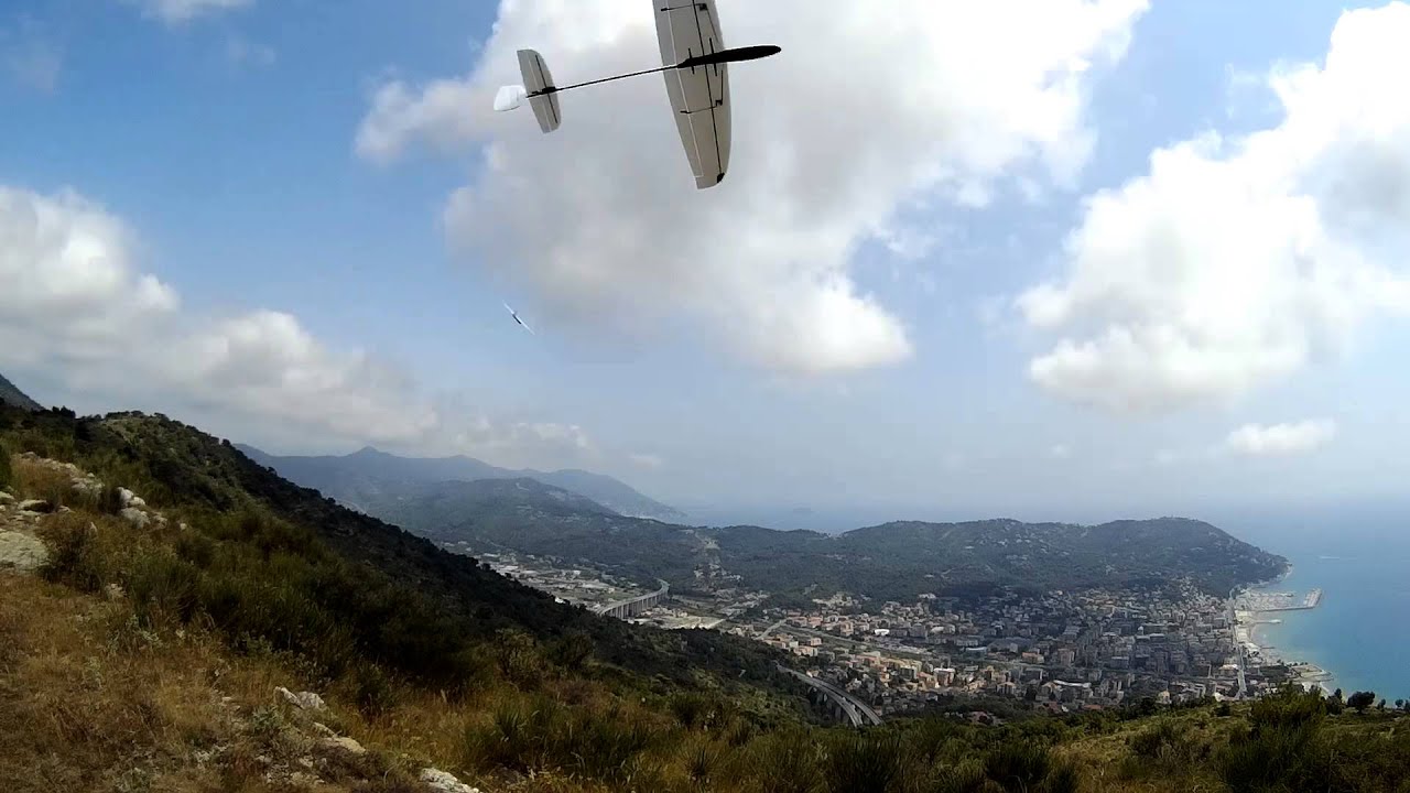 some slope riding with Dreamflight Libelle & Weasel evo - YouTube