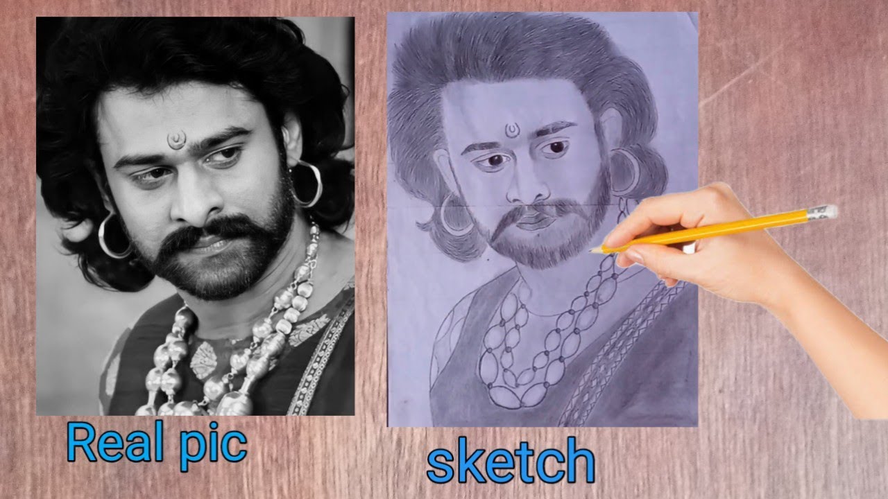 How to draw Bahubali pencil sketch, How to draw sketch. - YouTube